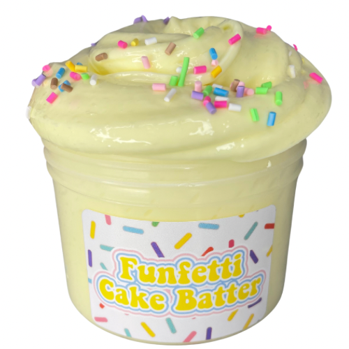 Funfetti Cake Batter Thick and Glossy Slime – Slimes By Grace